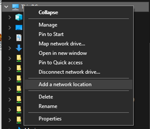 Signage - Admins - RDV Kiosk - Adding Network Locations to File Explorer – RDV